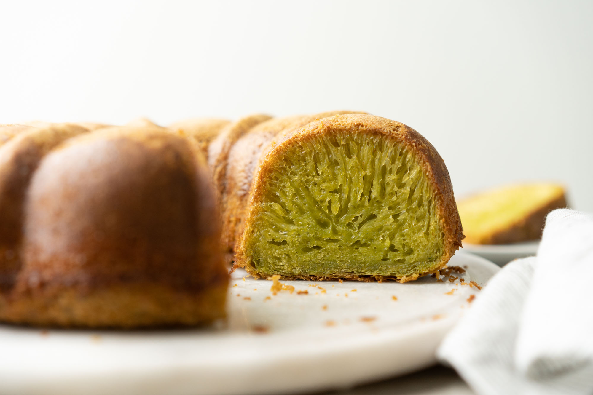 Bánh Bò Nướng Recipe (Vietnamese Pandan Honeycomb Cake)