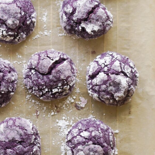Ube Crinkle Cookies (Filipino Purple Yam Cookies) - Hungry Huy