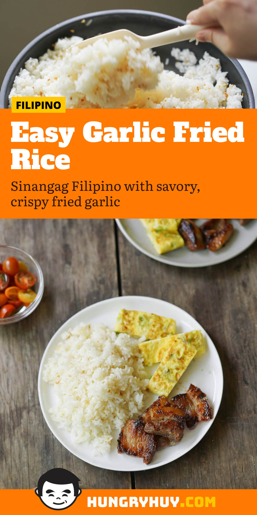 Easy Garlic Fried Rice (Sinangag Filipino) - Hungry Huy