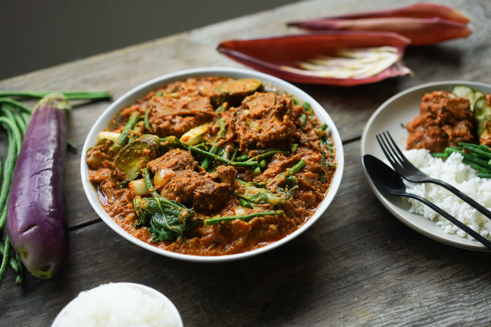Kare Kare (Filipino Oxtail, Vegetable & Peanut Sauce Stew)