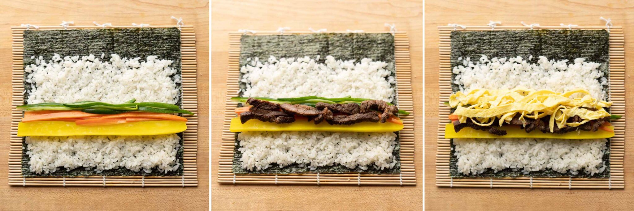 Kimbap Recipe (Korean Seaweed Rice 'Sushi' Rolls) - Hungry Huy