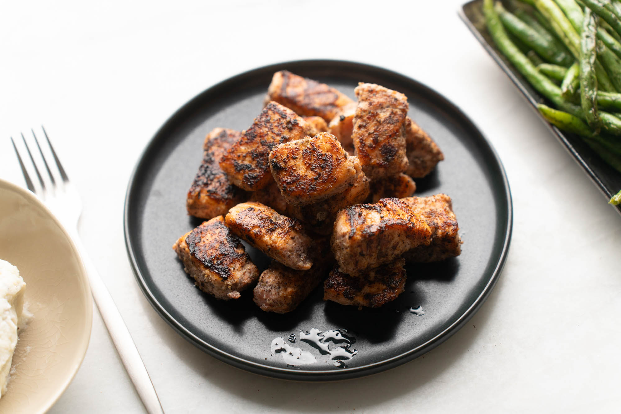 Pan-Fried Salmon Bites Recipe - Hungry Huy