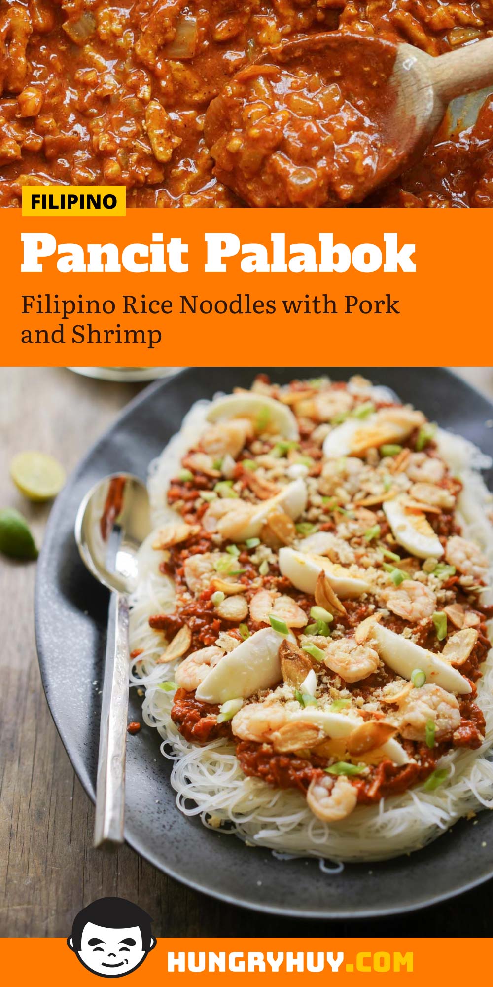 Pancit Palabok Recipe (Filipino Noodles w Pork & Shrimp)