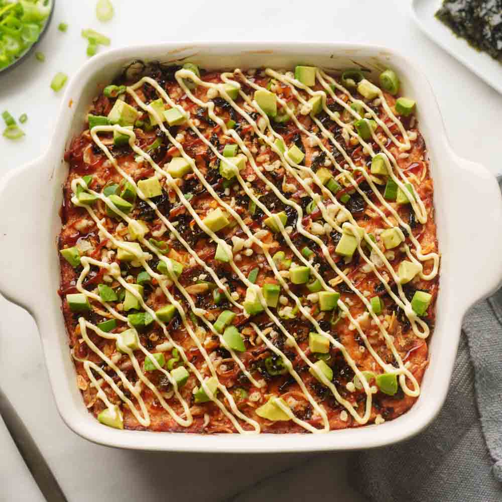Easy Sushi Bake Recipe (Sushi Casserole) - Hungry Huy