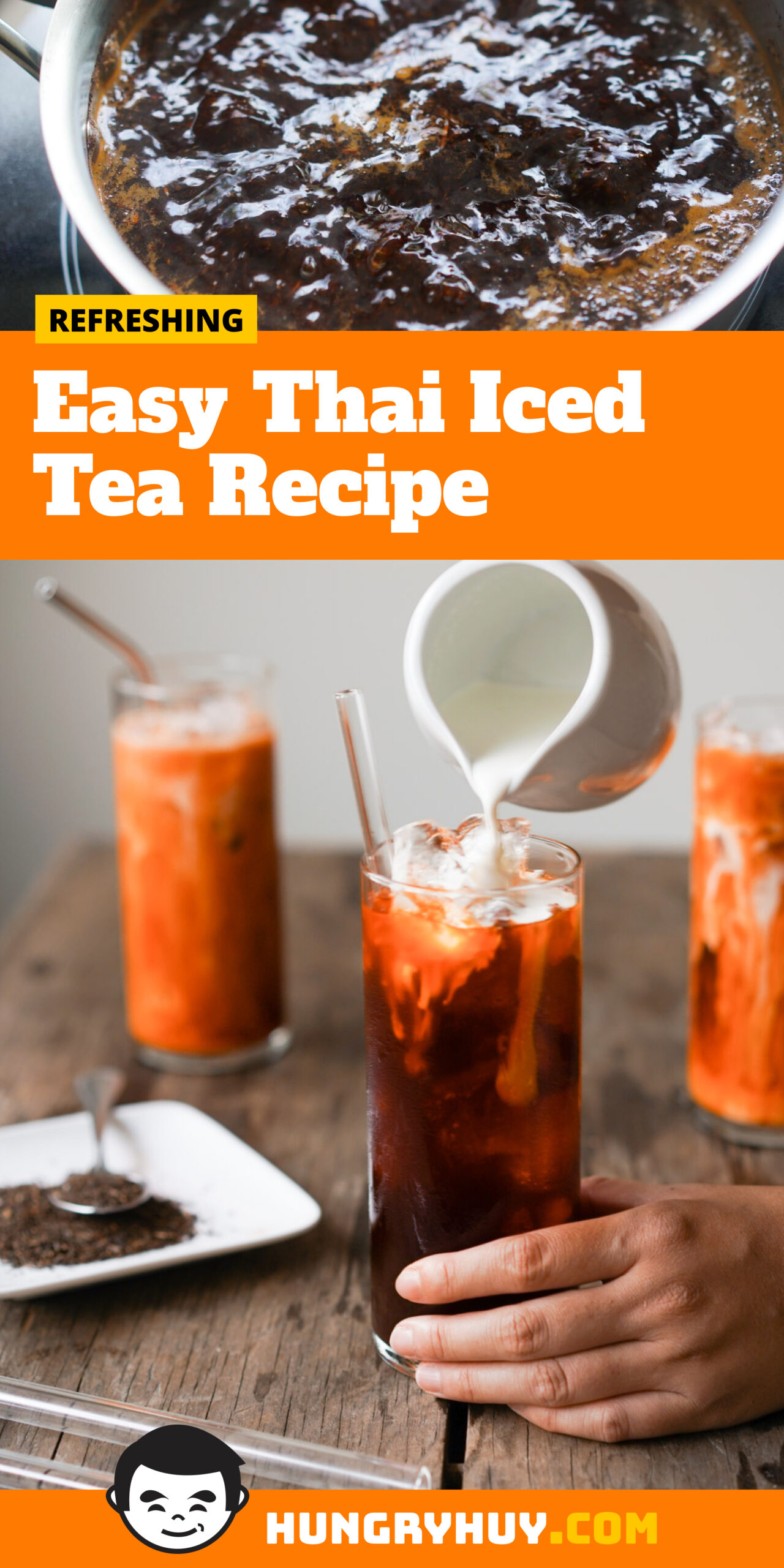 Thai Iced Tea Recipe (Easy Homemade Thai Tea) - Hungry Huy