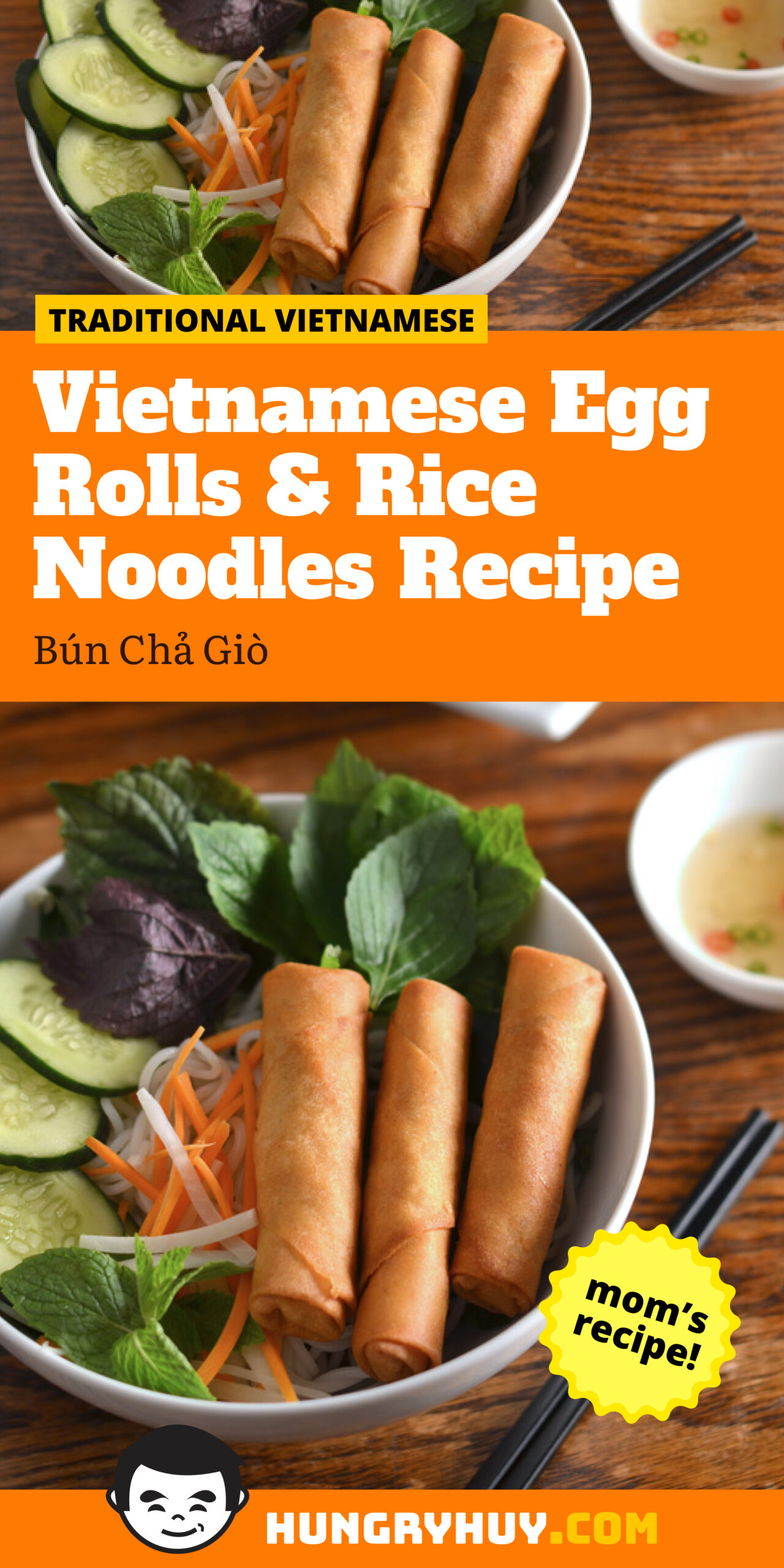 Vietnamese Egg Rolls & Rice Noodles Recipe (Bún Chả Giò)